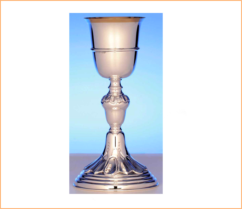 Chalice of sterling silver with simple decor - Brabander.es