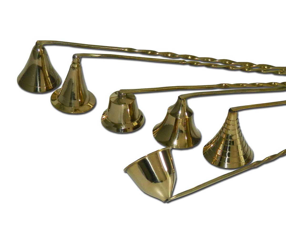 Gold metal candle snuffer with handle - Brabander.es