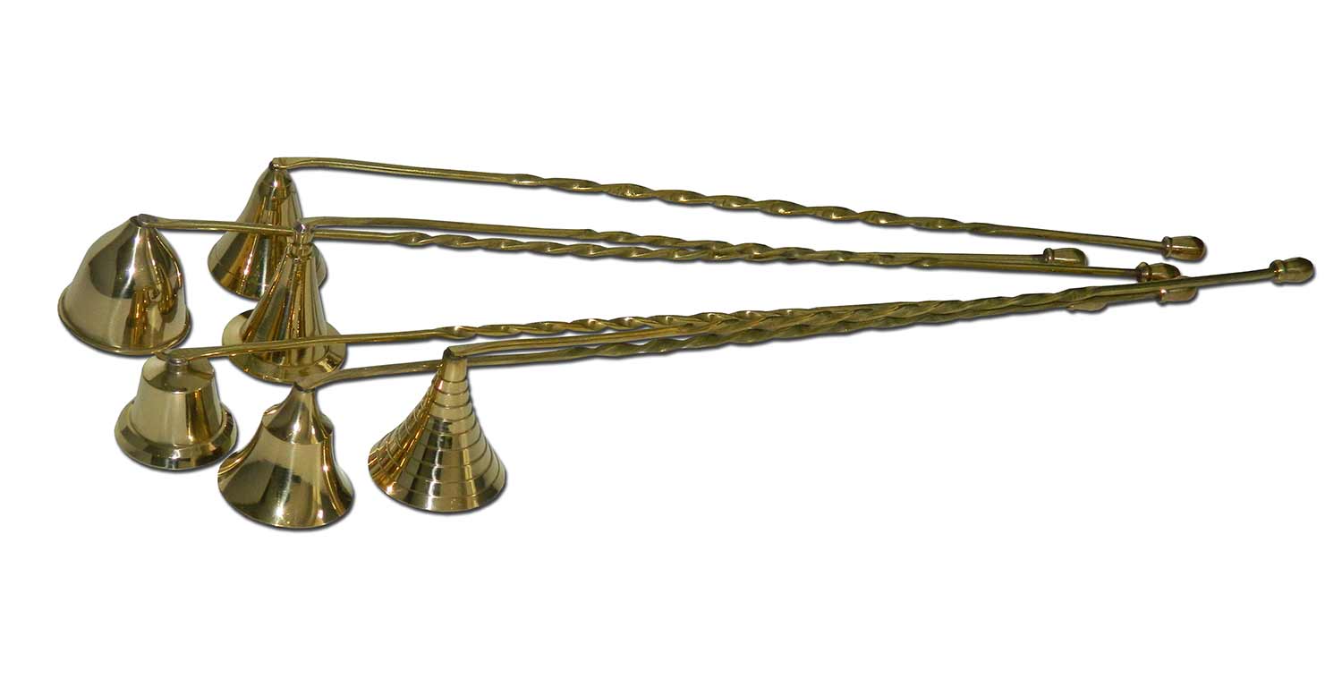 Gold metal candle snuffer with handle - Brabander.es