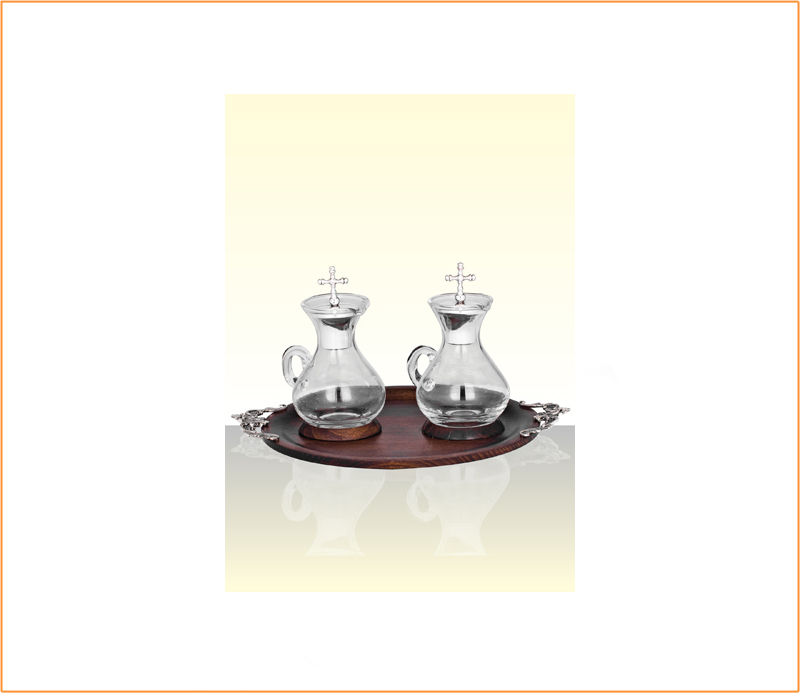 Silver and crystal cruets | liturgical cruets - Brabander.es