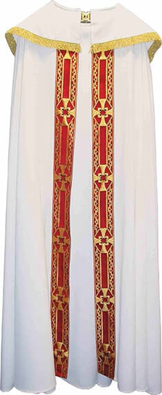 Cape priestly - Layer storm ornament white - Brabander.es