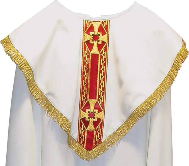 Cape priestly - Layer storm ornament white - Brabander.es