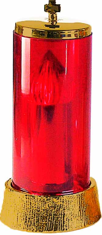Lamp of the Blessed Sacrament for table with red glass